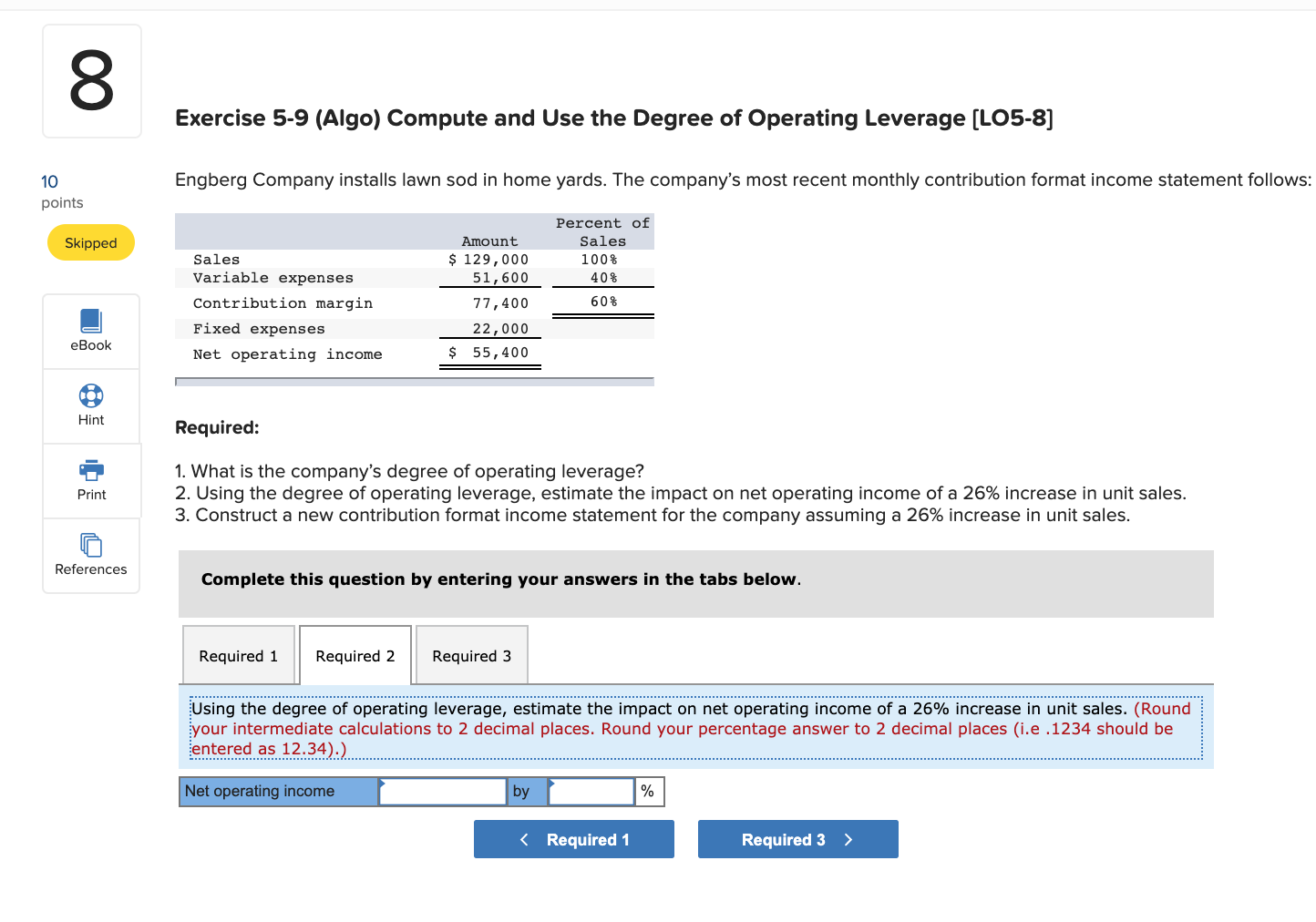 Solved 8 Exercise 5-9 (Algo) Compute and Use the Degree of | Chegg.com