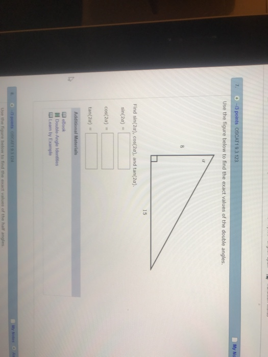 Solved Use the figure below to find the exact values of the | Chegg.com