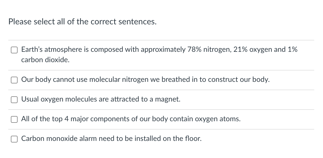 Solved Please select all of the correct sentences. Earth's | Chegg.com