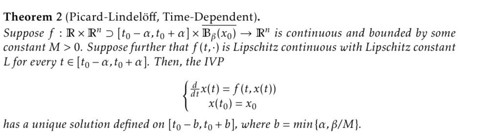 Solved Theorem 2 (Picard-Lindelöff, ﻿Time-Dependent).Suppose | Chegg.com
