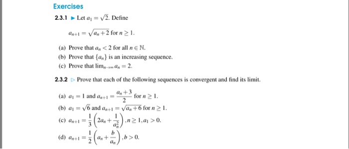 Solved Let a_1 = squareroot 2. Define a_n + 1 = squareroot | Chegg.com