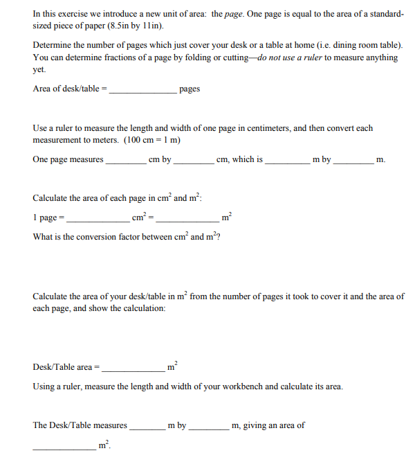 Solved In this exercise we introduce a new unit of area: the | Chegg.com