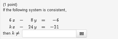 Solved (1 point) If the following system is consistent, - 6 | Chegg.com