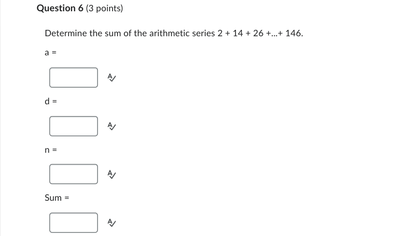 Solved Determine the sum of the arithmetic series | Chegg.com