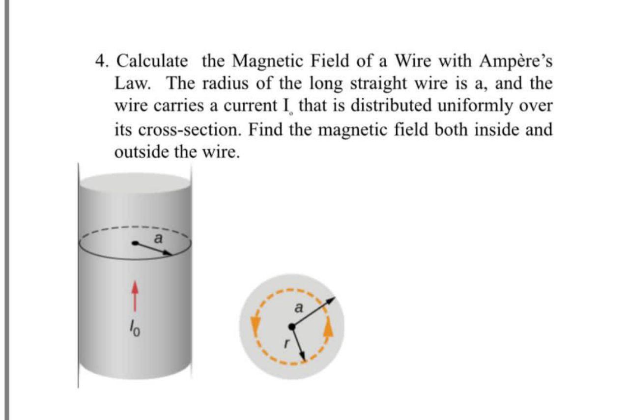 Solved 4. Calculate the Magnetic Field of a Wire with | Chegg.com