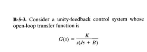 Solved B-5-3. Consider a unity-feedback control system whose | Chegg.com
