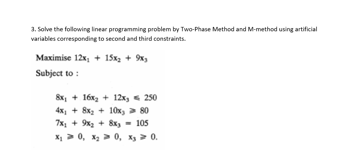 Solved Solve the following linear programming problem by | Chegg.com