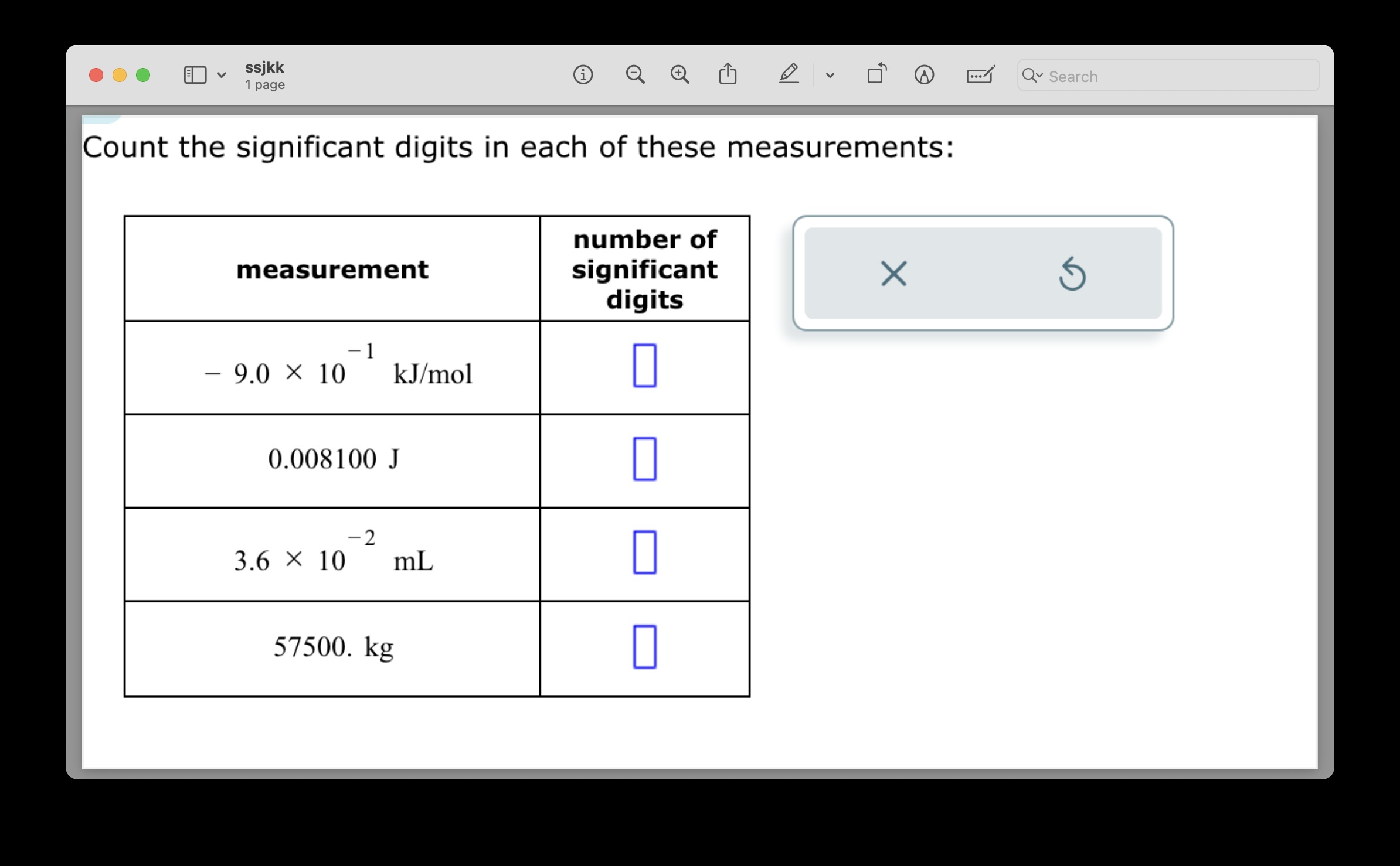 Solved Count the significant digits in each of these | Chegg.com