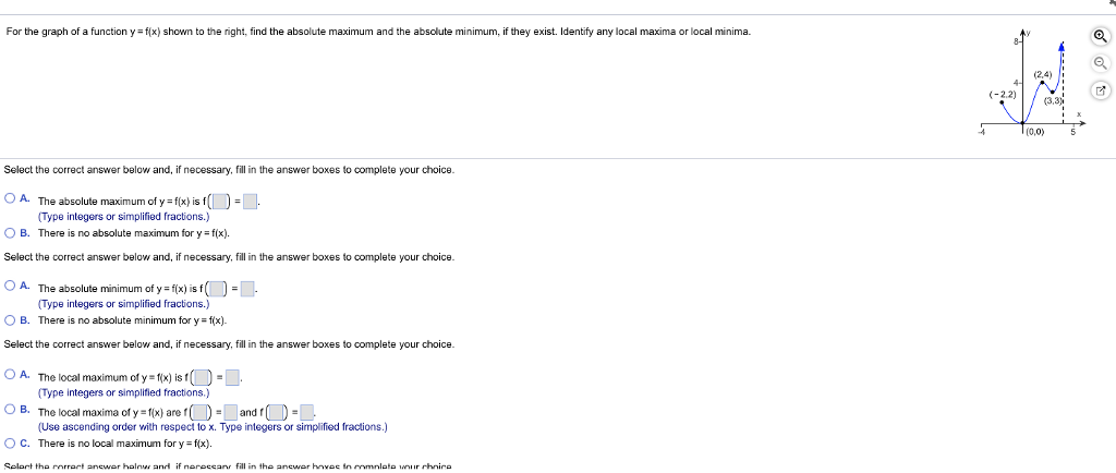 Solved For the graph of a function y fx) shown to the right, | Chegg.com