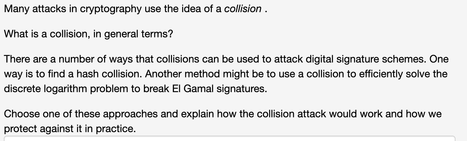 Solved Many attacks in cryptography use the idea of a | Chegg.com