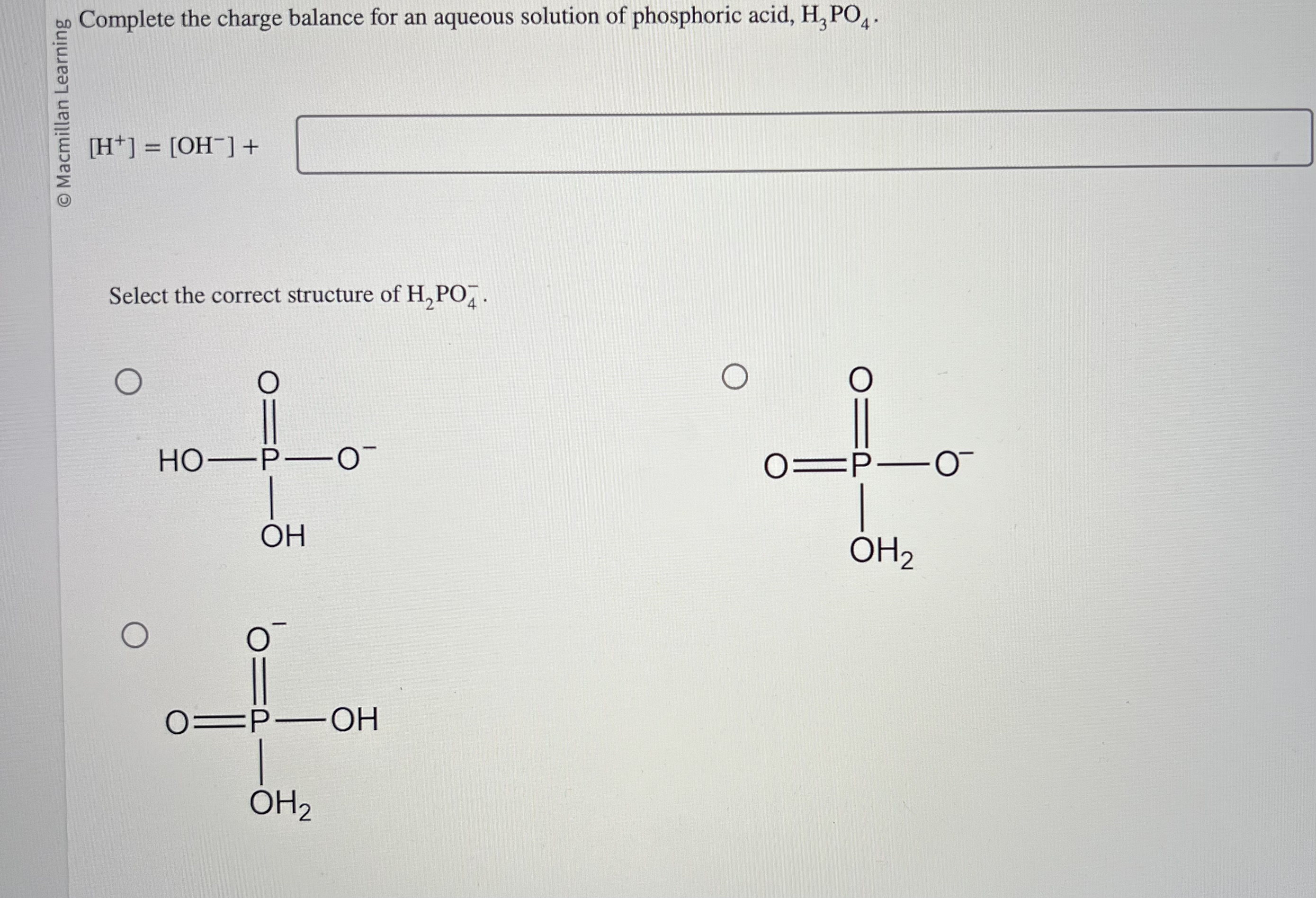 Solved Complete the charge balance for an aqueous solution | Chegg.com