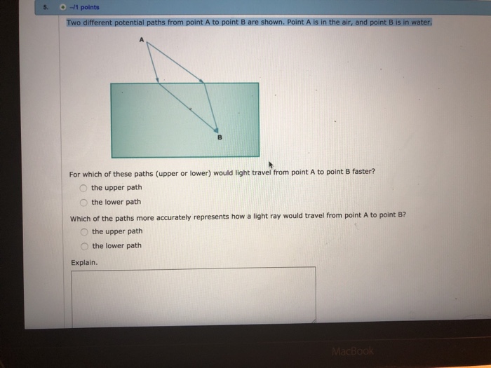 Solved 5.?)-11 points Two different potential paths from | Chegg.com