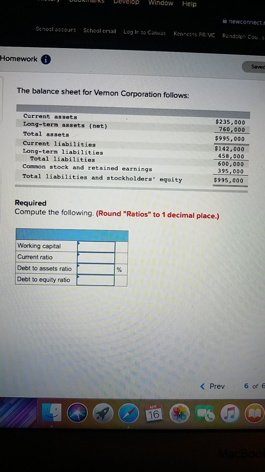 Solved OUkITaIAks Develop Window Help newconnect. School | Chegg.com