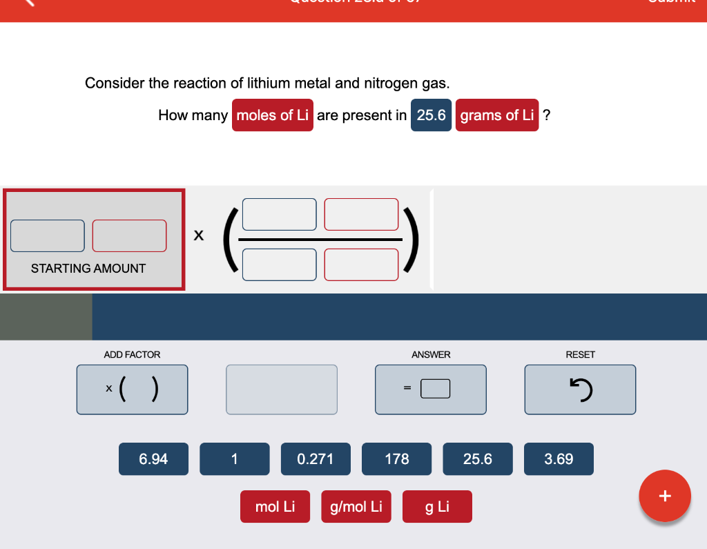 Solved Consider the stoichiometry of the reaction provided | Chegg.com