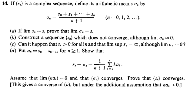 Solved 14. If (sn) is a complex sequence, define its | Chegg.com