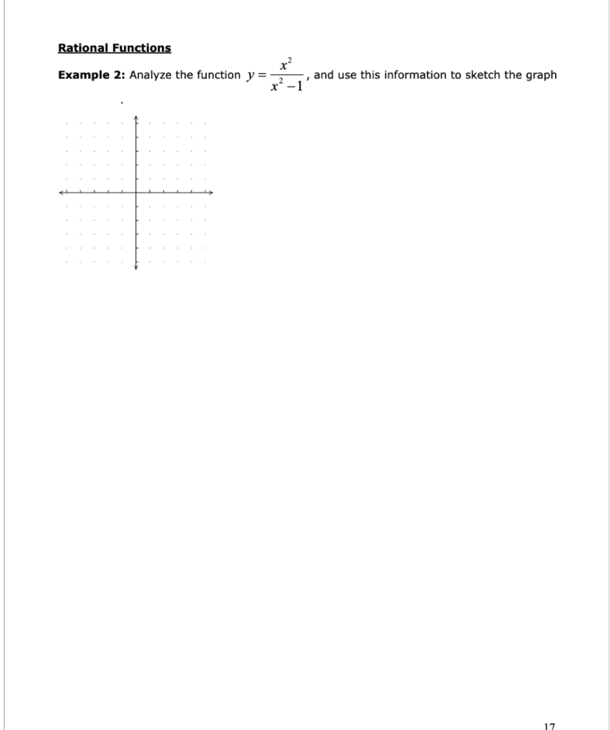 Solved Rational Functions Example 2: Analyze the function | Chegg.com