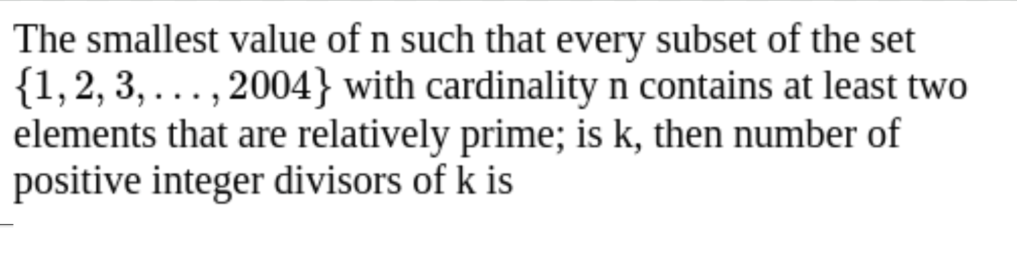 Solved The smallest value of n ﻿such that every subset of | Chegg.com