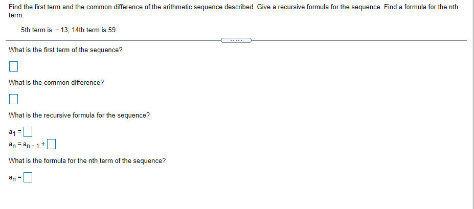 Solved Find the first term and the common difference of the | Chegg.com
