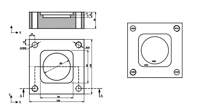 Solved milling g code for the above part? | Chegg.com