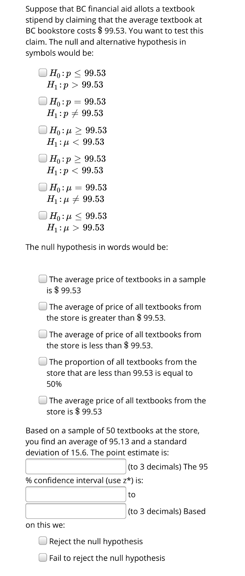 Solved Suppose that BC financial aid allots a textbook | Chegg.com