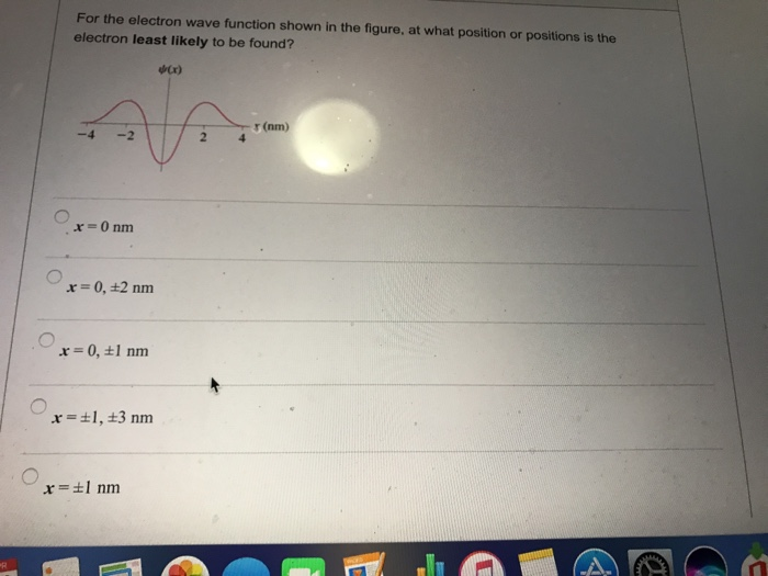 Solved For The Electron Wave Function Shown In The Figure