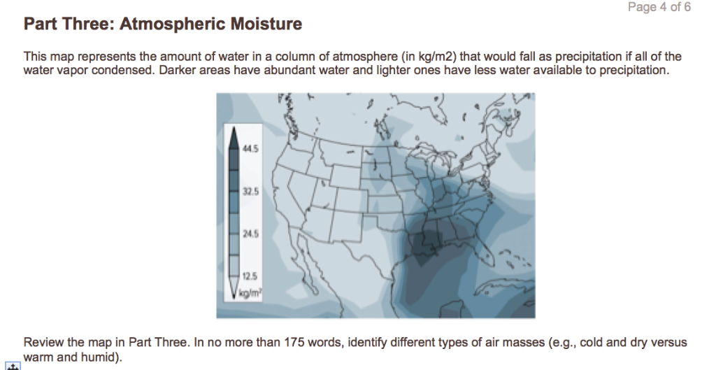 Solved Page 4 of 6 Part Three: Atmospheric Moisture This map | Chegg.com