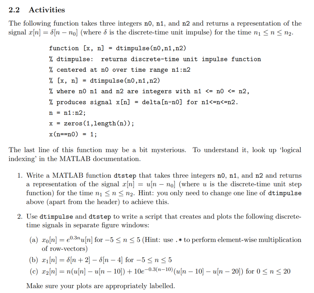 Solved Activities 2.2 The following function takes three | Chegg.com