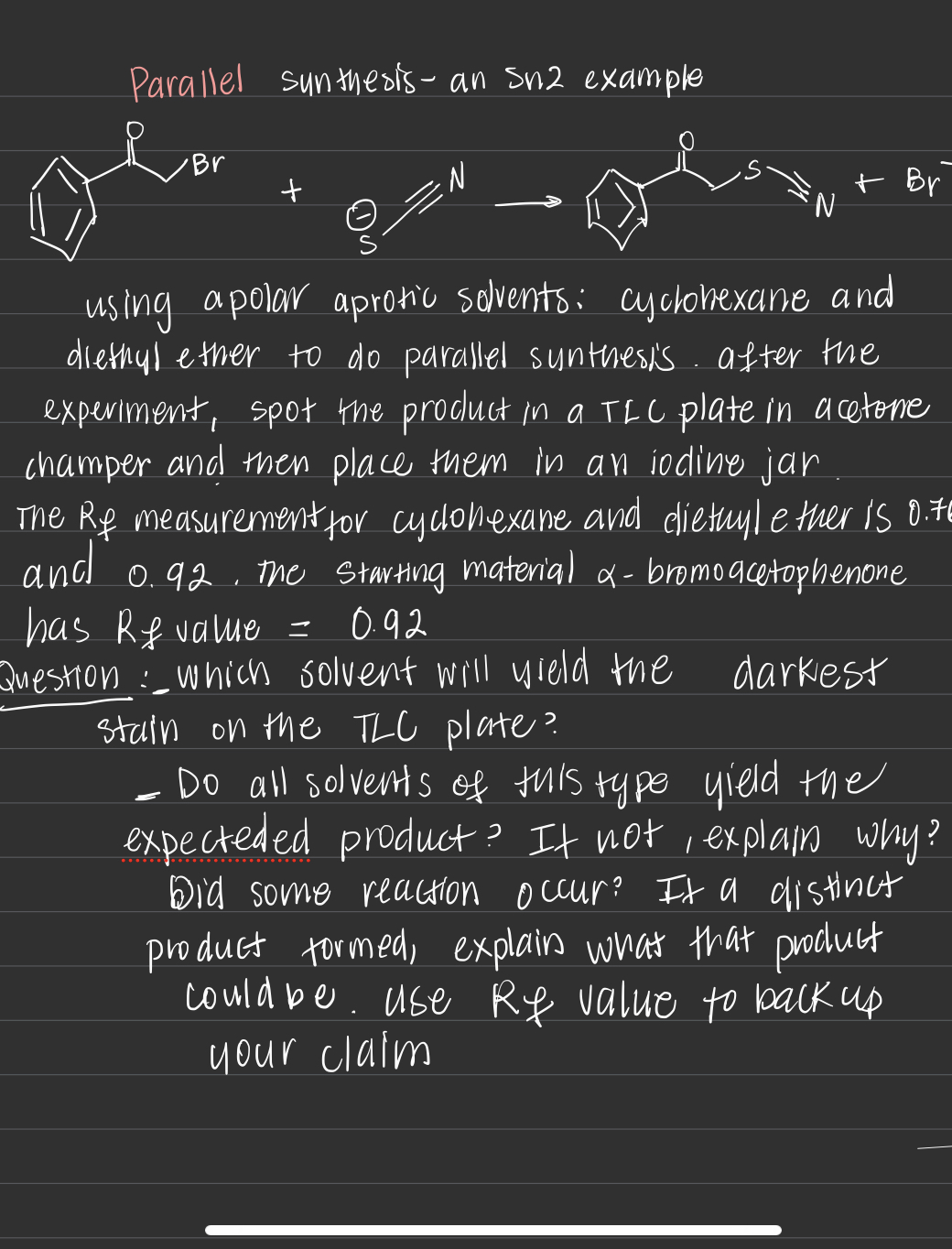 Solved Parallel sunthesis - an sn2 example using apolar | Chegg.com