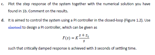 Figure 1.1 shows the response of a first-order system | Chegg.com