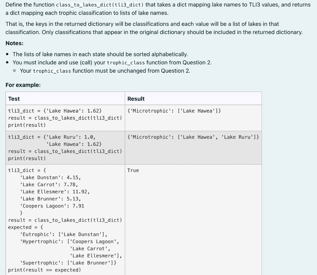 Solved def trophic_class(trophic_level_index): | Chegg.com
