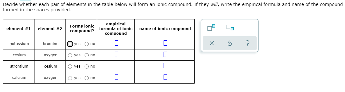 Solved Atoms, Ions and Molecules: Predicting and naming | Chegg.com
