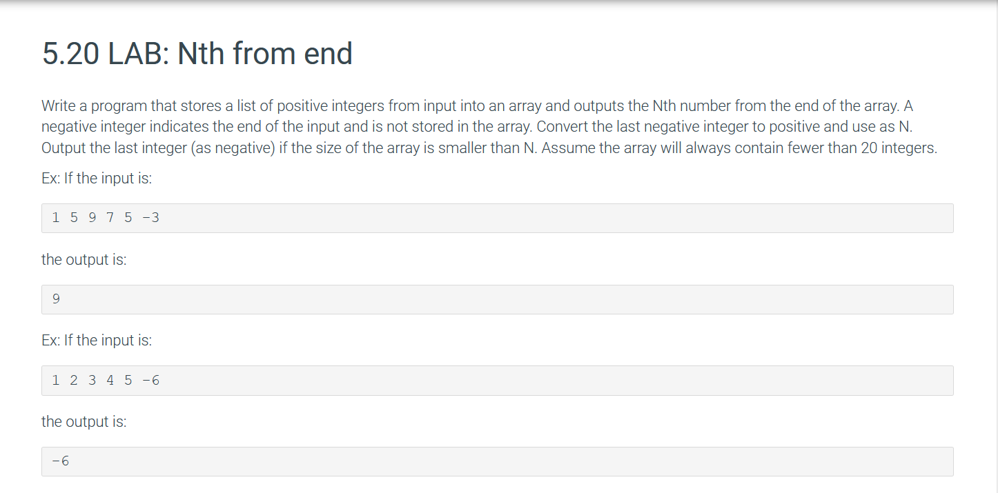 Solved Write a program that stores a list of positive | Chegg.com