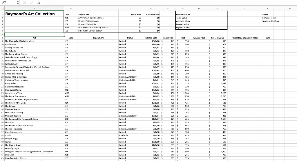 Exp19_Excel_AppCapstone_Intro_Collection Project | Chegg.com