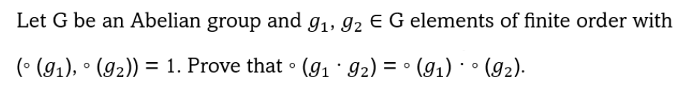 Solved Let G be an Abelian group and g1,g2∈G elements of | Chegg.com