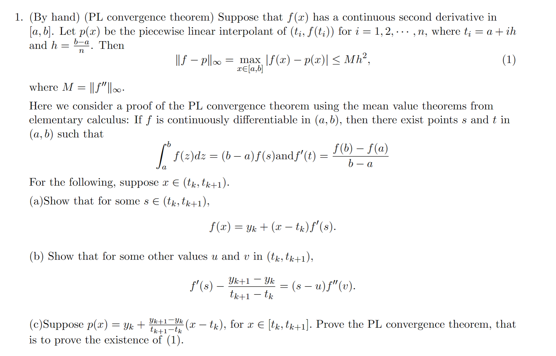 Solved (By hand) (PL convergence theorem) ﻿Suppose that f(x) | Chegg.com