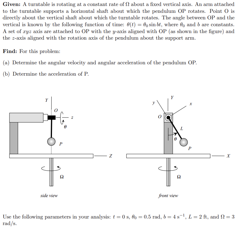 Solved Given: A turntable is rotating at a constant rate of | Chegg.com