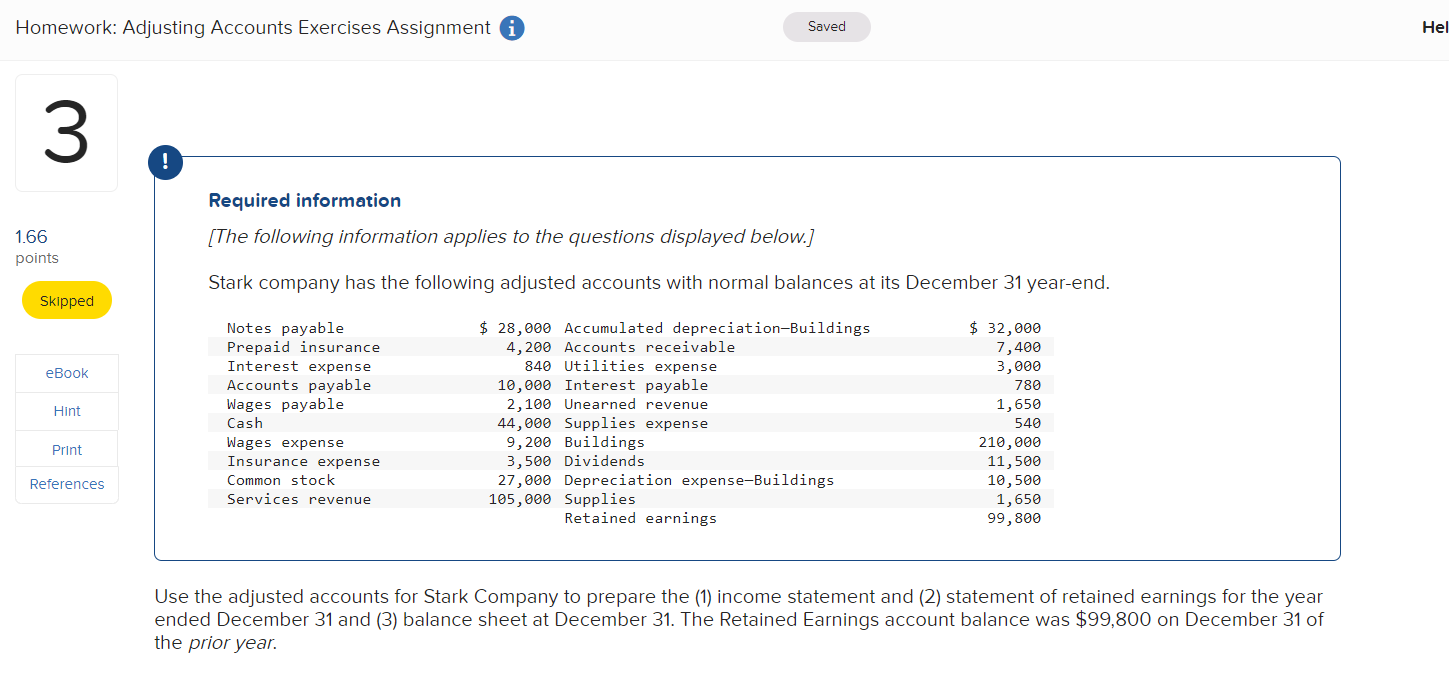 Solved Homework: Adjusting Accounts Exercises Assignment i | Chegg.com