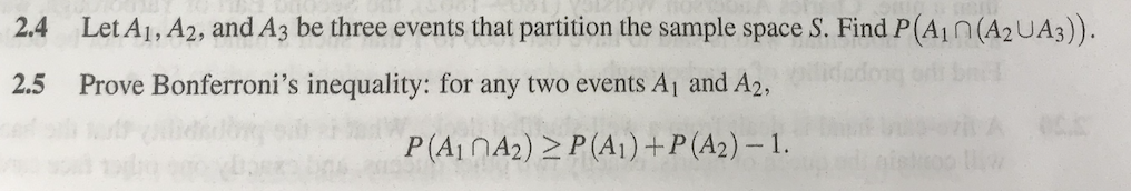 Solved 2.4 LetAI, A2, and A3 be three events that partition | Chegg.com