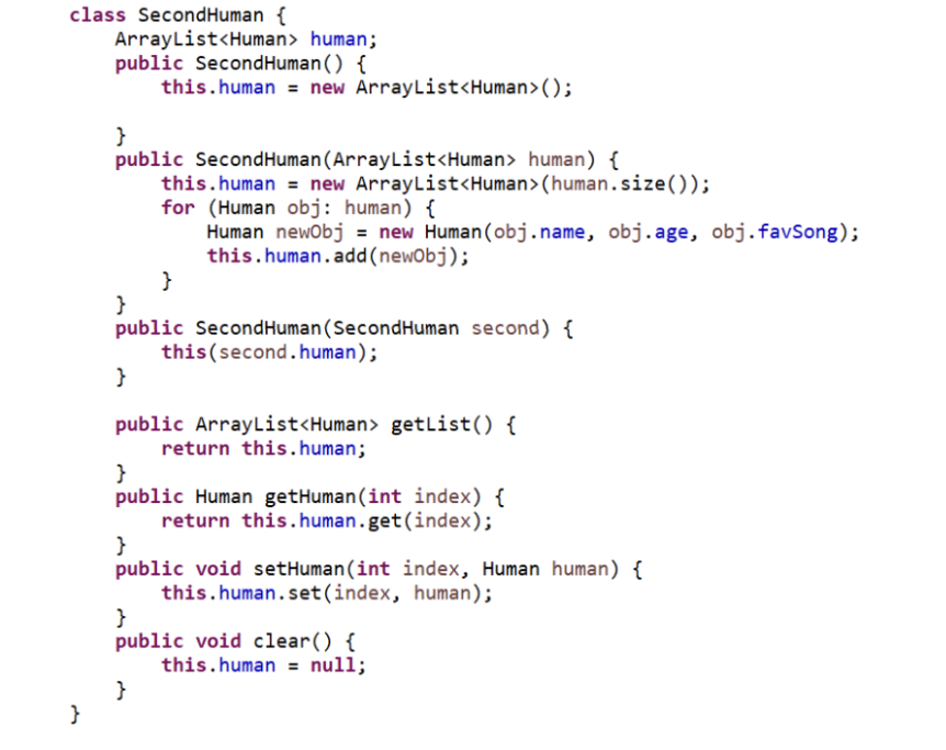 Solved lass called Human is designed as bellow:ArrayList | Chegg.com