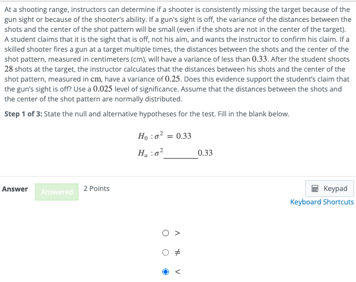 Solved At a shooting range, instructors can determine if a | Chegg.com