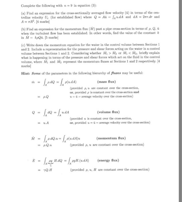 Solved 6 Question 5: Flow through a Sudden Expansion and | Chegg.com