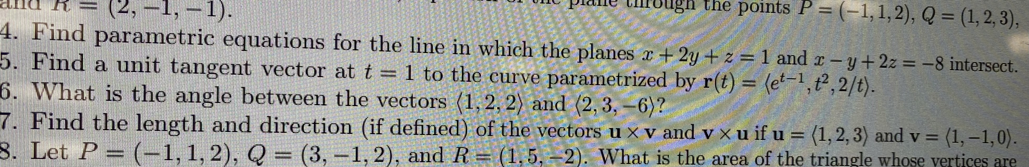 Solved Find a unit tangent vector at t = 1 to the curve | Chegg.com