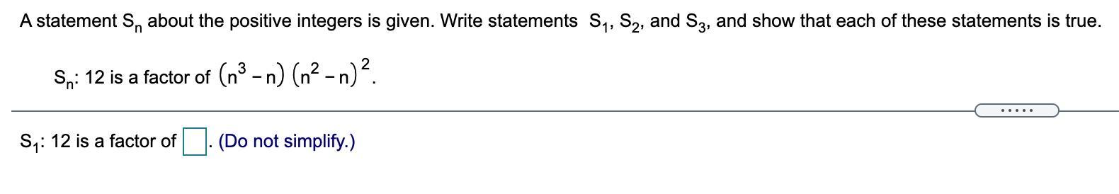 Solved A statement Sn about the positive integers is given. | Chegg.com
