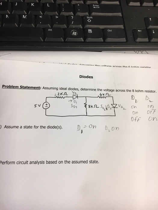 Solved Problem Statement: Assuming ideal diodes, determine | Chegg.com Solved Problem Statement: Assuming ideal diodes, determine | Chegg.com