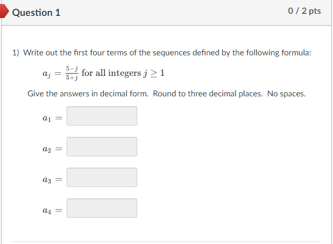 Solved Write out the first four terms of the sequences | Chegg.com