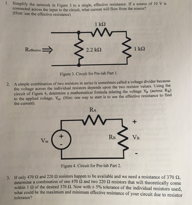 Solved 1. Simplify the network in Figure 3 to a single, | Chegg.com