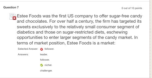 Solved Question 7 Oout of 10 points Estee Foods was the | Chegg.com