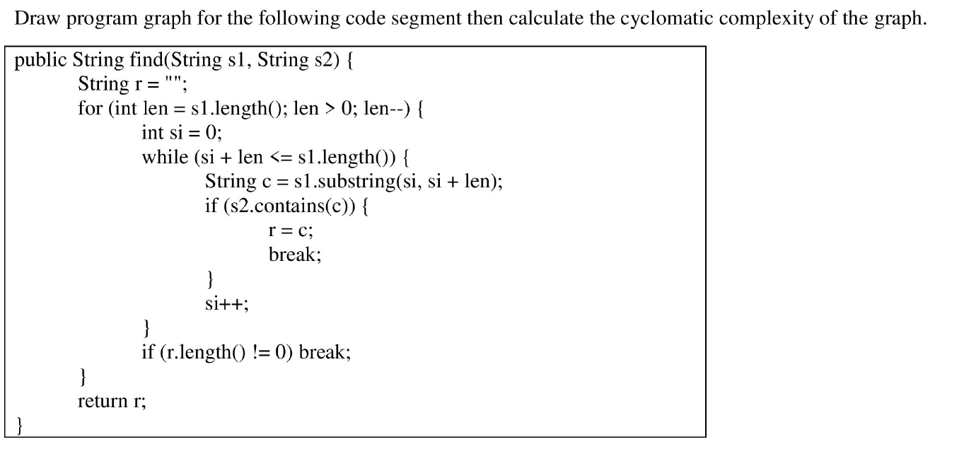 Solved Draw program graph for the following code segment | Chegg.com