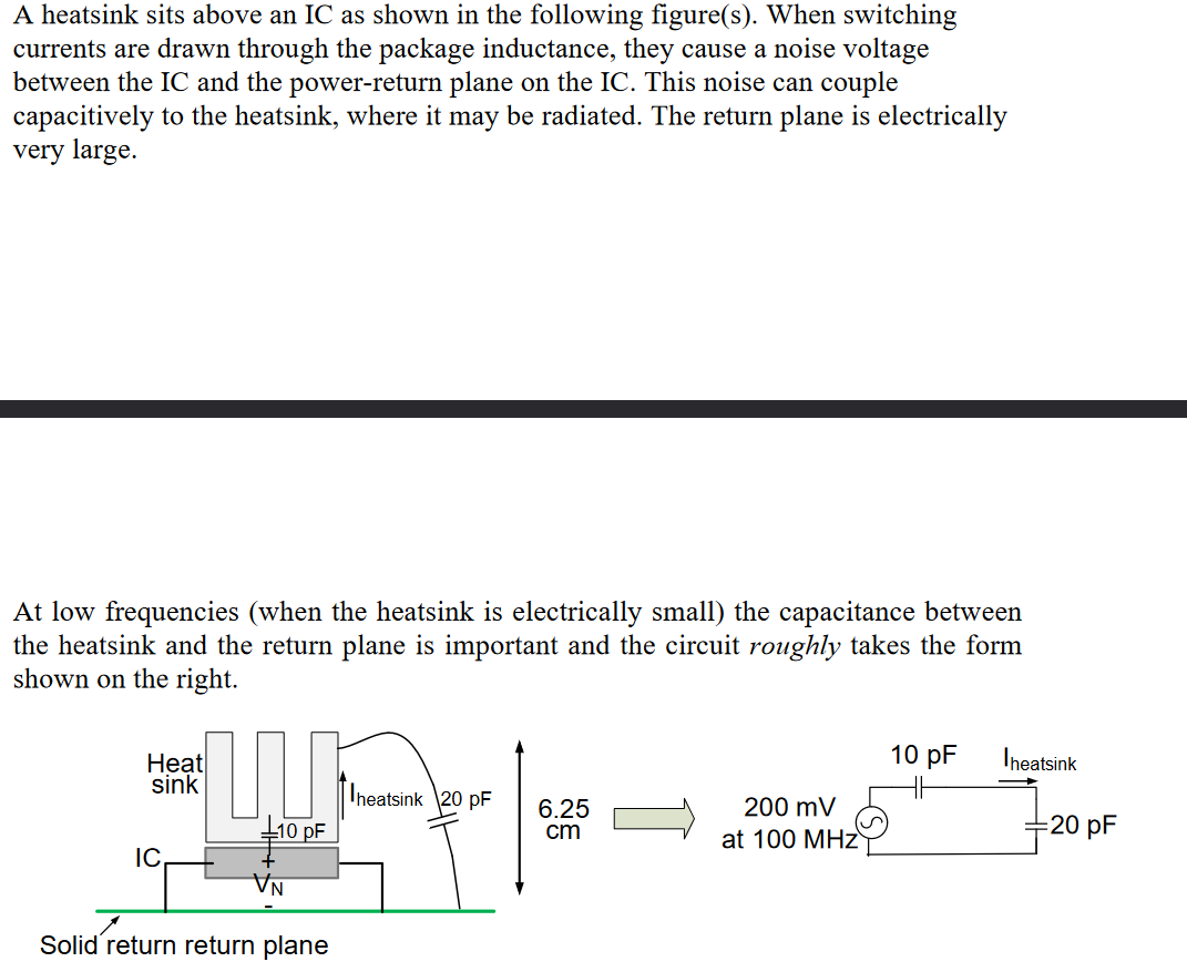 Solved A heatsink sits above an IC as shown in the following | Chegg.com