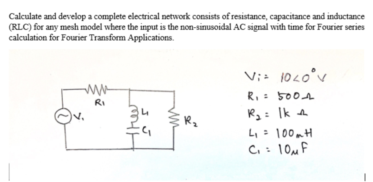 Calculate and develop a complete electrical network | Chegg.com